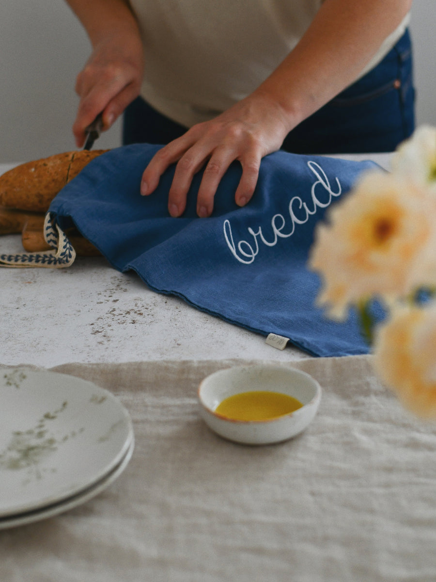 Linen Bread Bag – Heritage Blue